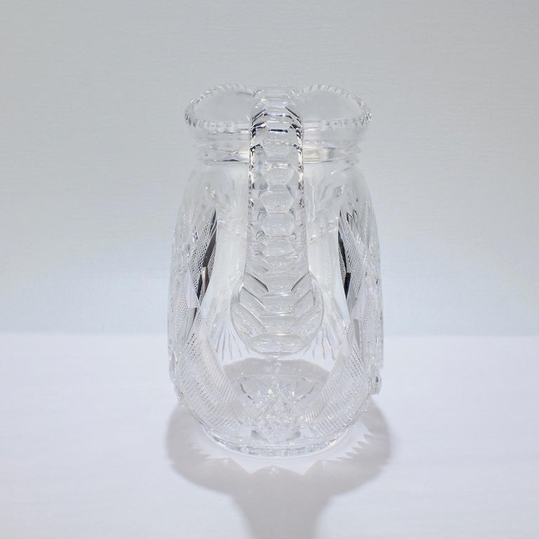 Fine Vintage Cut Glass Pitcher with a Narrow Body For Sale at 1stDibs ...