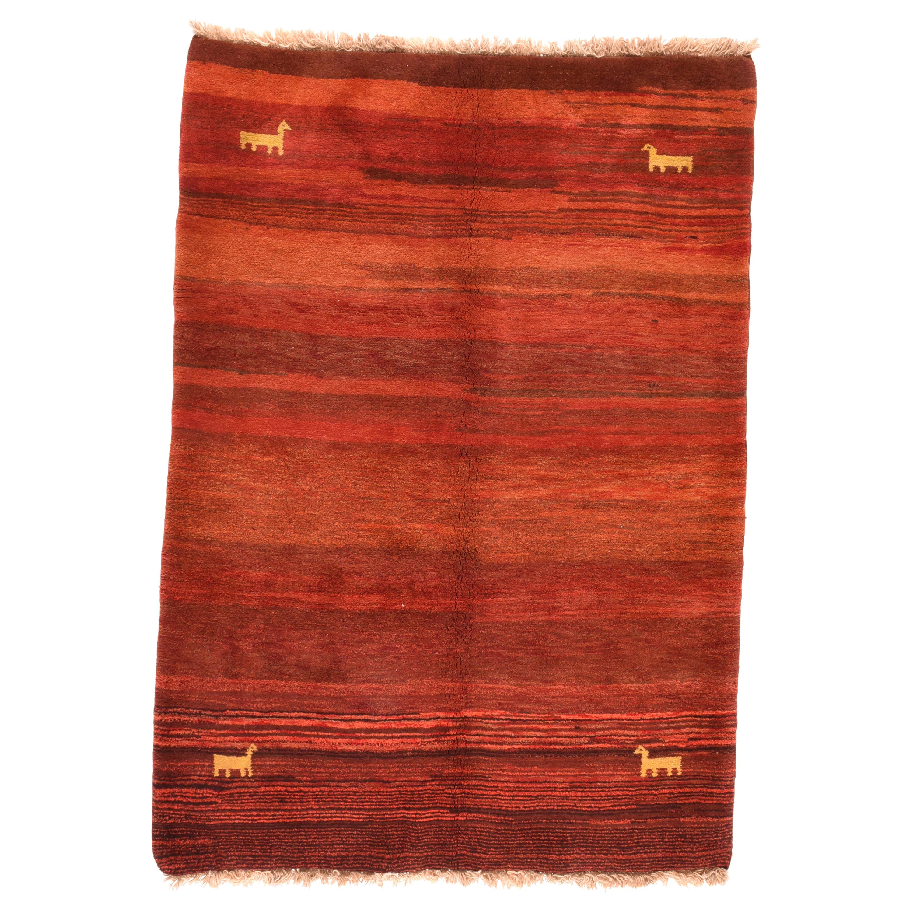Modern Persian Gabbeh Rug For Sale at 1stDibs