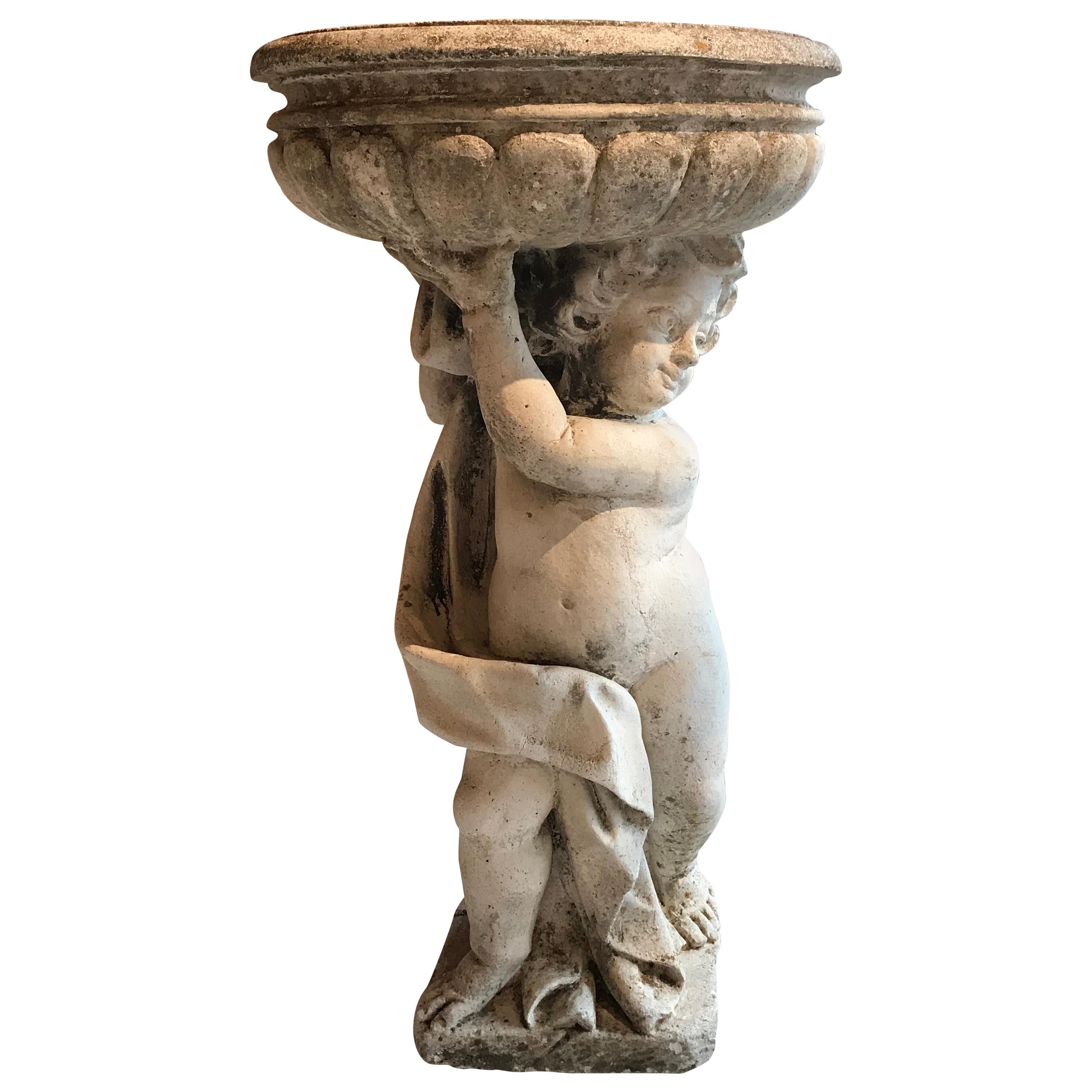 Fine Vintage Planter Depicting a Draped Cherub at 1stDibs | vintage ...