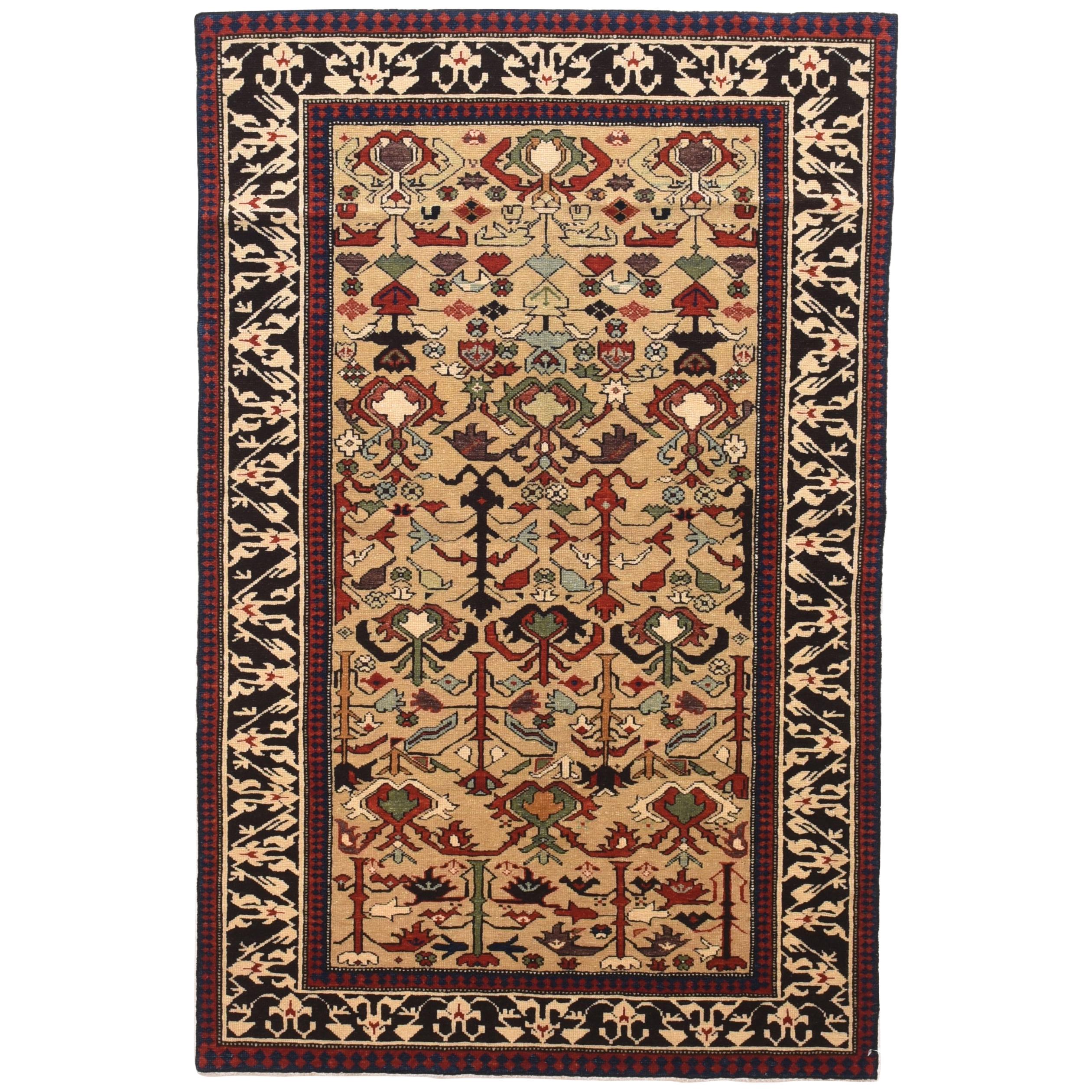 Yellow Caucasian Kuba Rug For Sale at 1stDibs