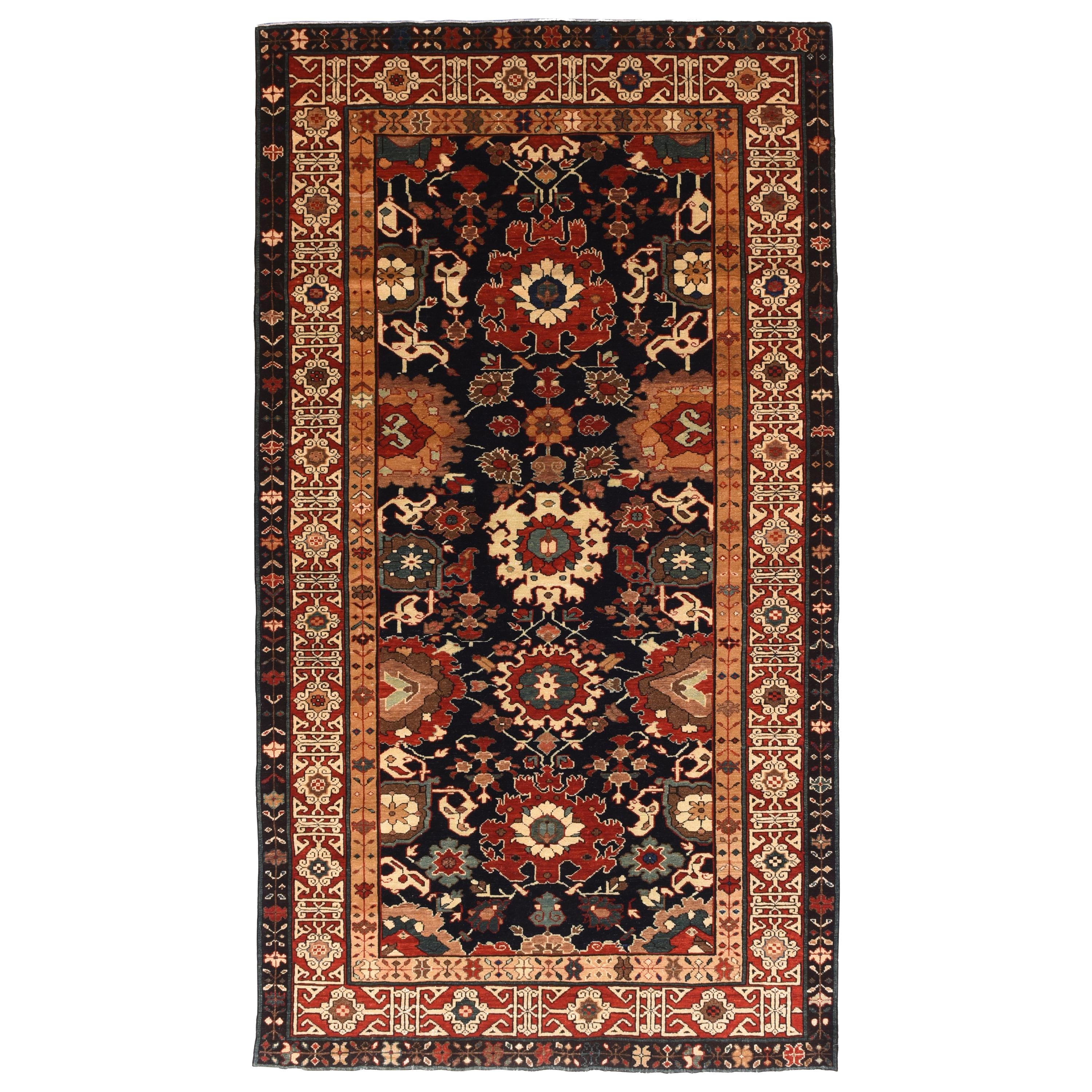 1920's Georgia Caucasus Hand-knotted Rug With Kite Medallions and ...