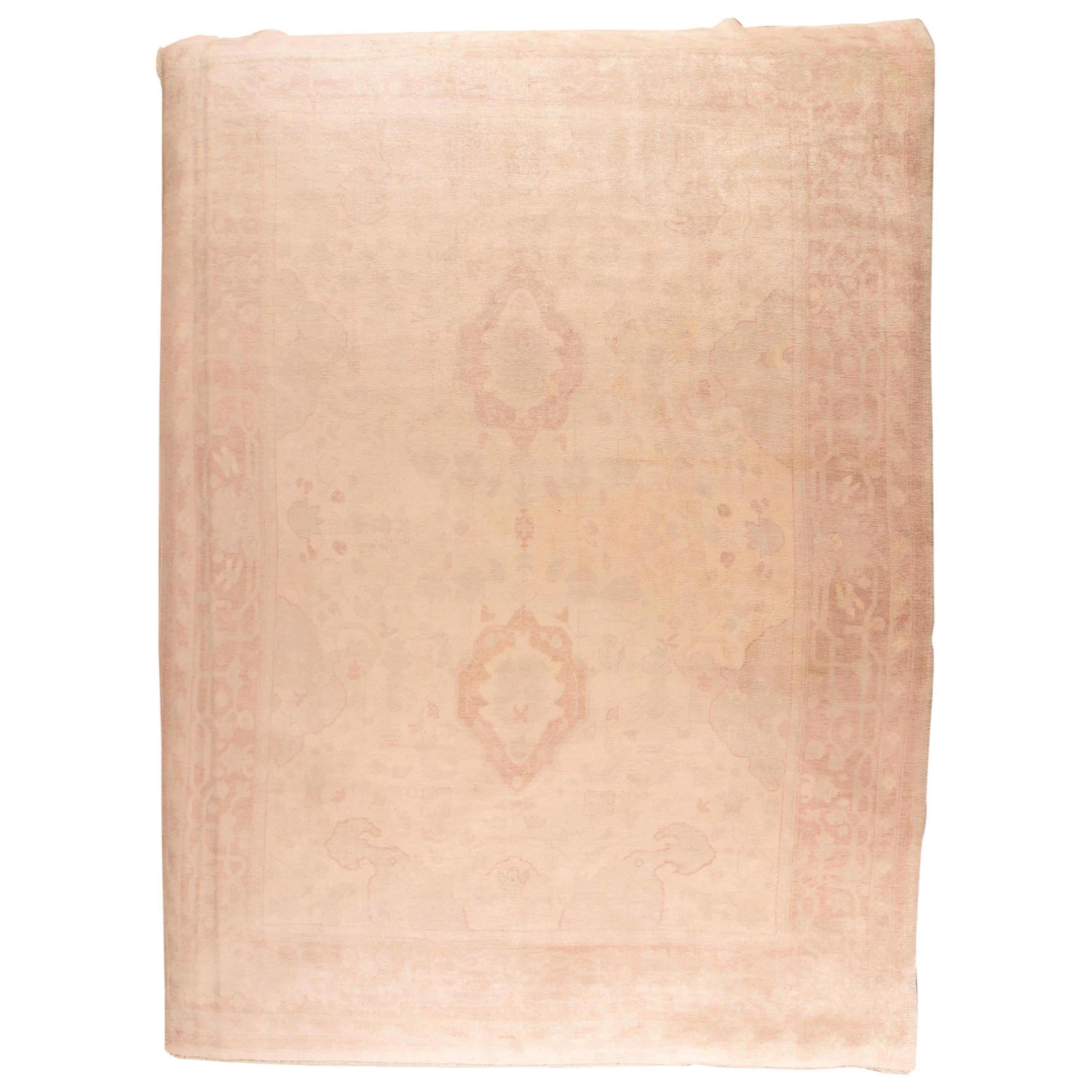 Wonderful Vintage Turkish Oushak Rug For Sale at 1stDibs