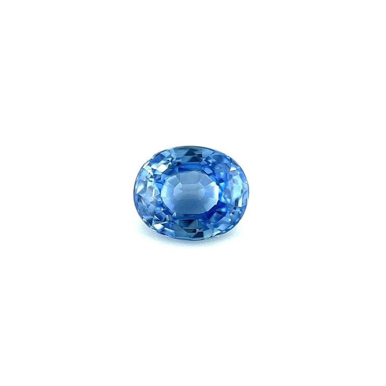 Fine Vivid Blue Ceylon Sapphire 0.89ct Oval Cut Rare Loose Gem VVS For ...