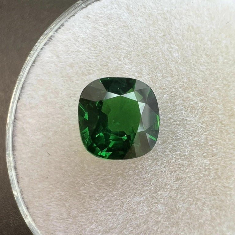 Fine Vivid Green Tsavorite Garnet 1.18ct GRA Certified Cushion Cut ...
