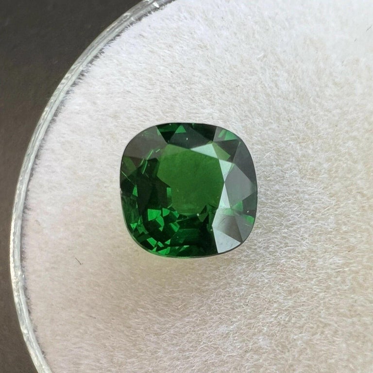 Fine Vivid Green Tsavorite Garnet 1.18ct GRA Certified Cushion Cut ...