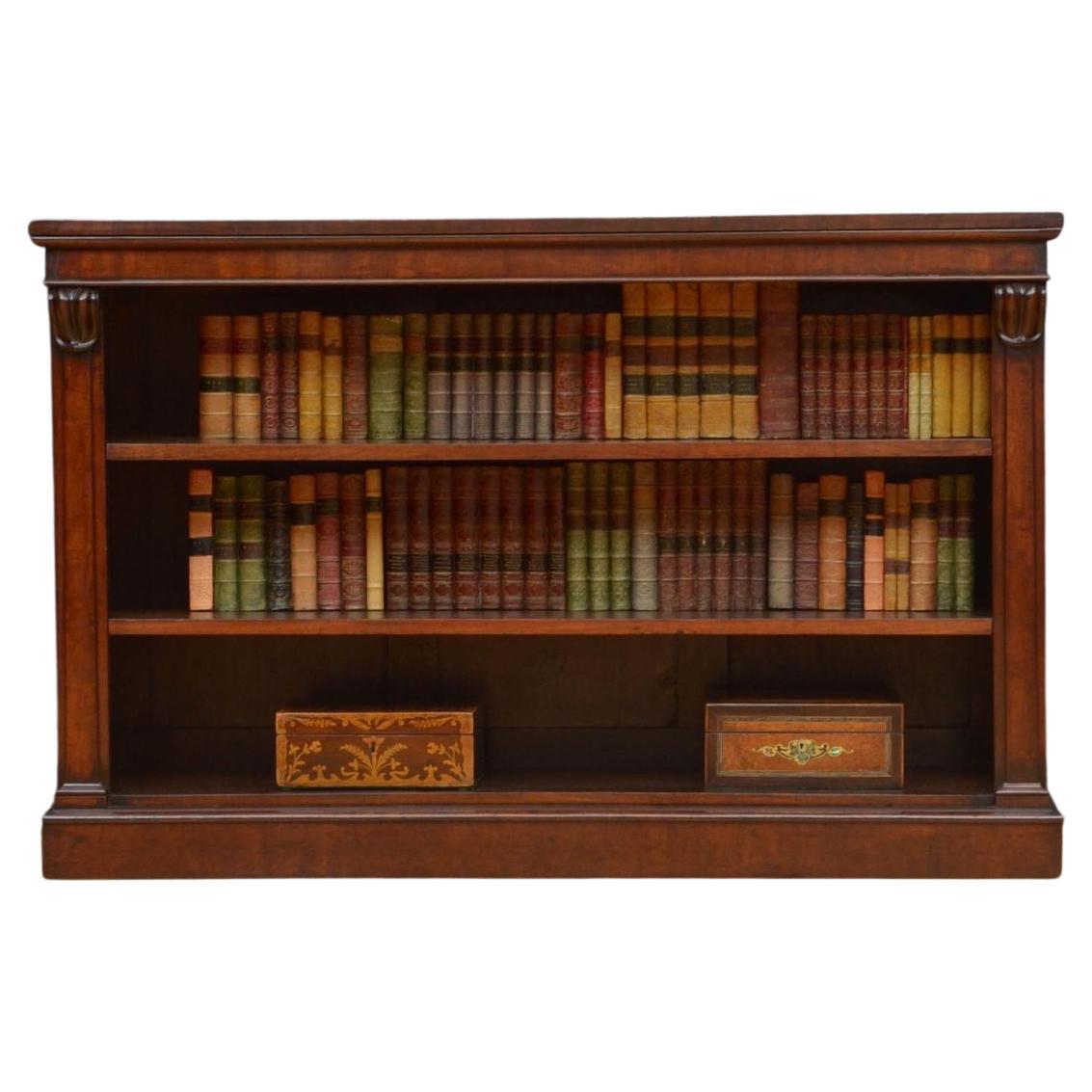 Fine William IV Low Open Bookcase in Mahogany For Sale at 1stDibs
