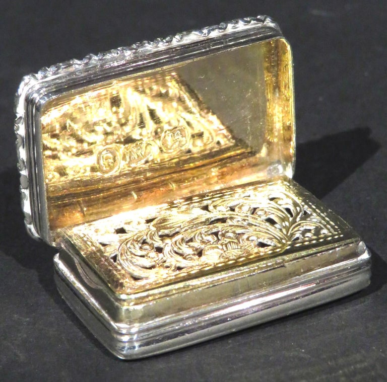 Fine William IV Sterling Silver Vinaigrette by Joseph Willmore ...