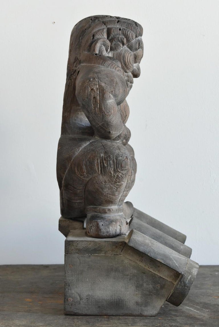 Fine Workmanship Japanese Antique Wood Carving Demon/1600-1800/Edo ...