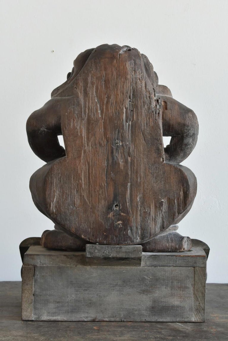 Fine Workmanship Japanese Antique Wood Carving Demon/1600-1800/Edo ...