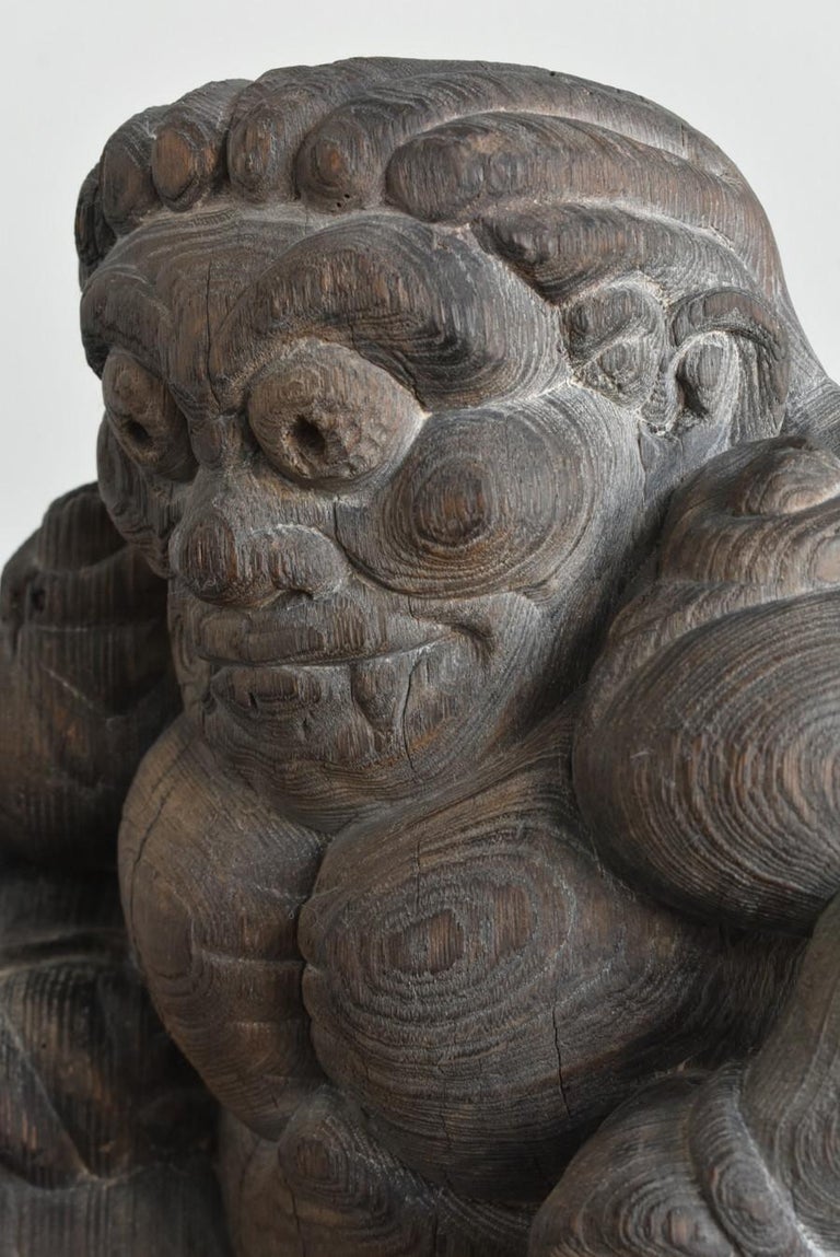 Fine Workmanship Japanese Antique Wood Carving Demon/1600-1800/Edo ...