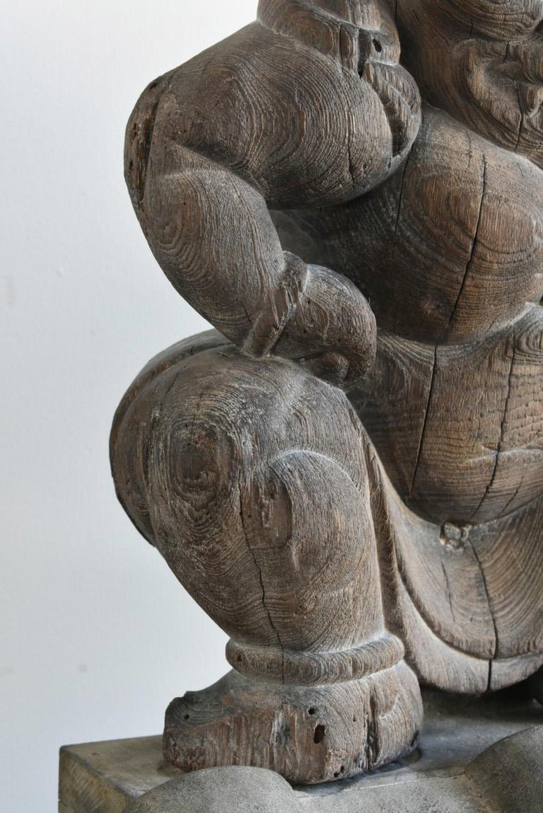 Fine Workmanship Japanese Antique Wood Carving Demon/1600-1800/Edo ...