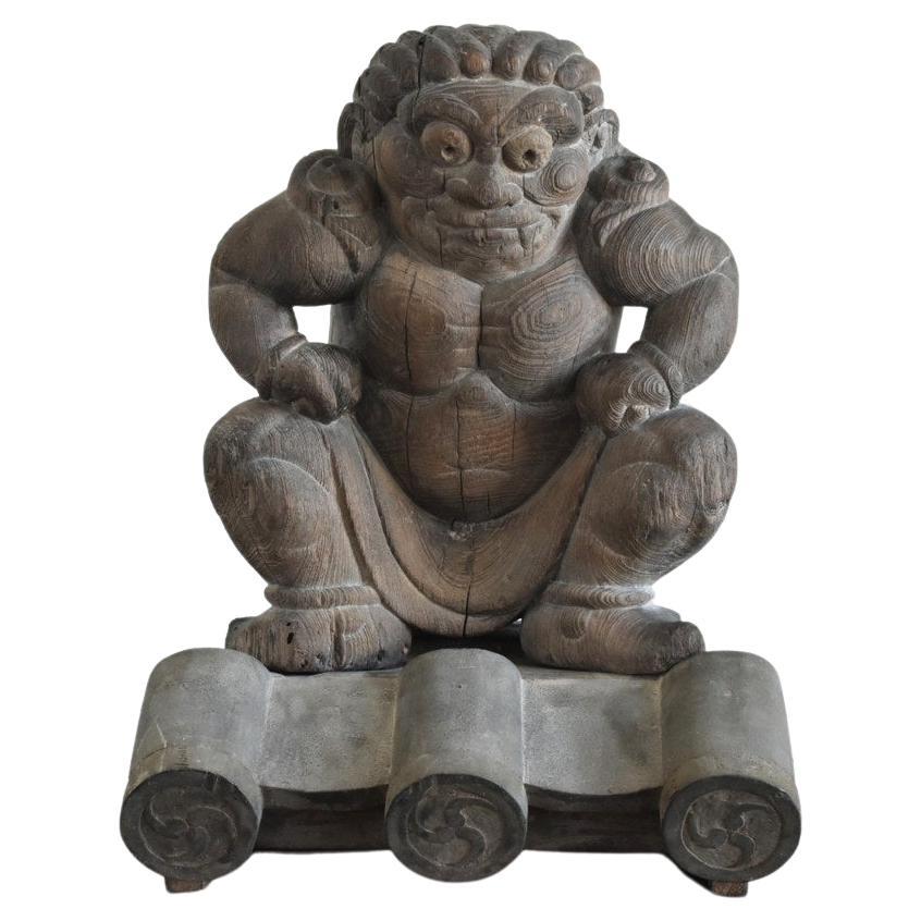 Fine Workmanship Japanese Antique Wood Carving Demon/1600-1800/Edo ...