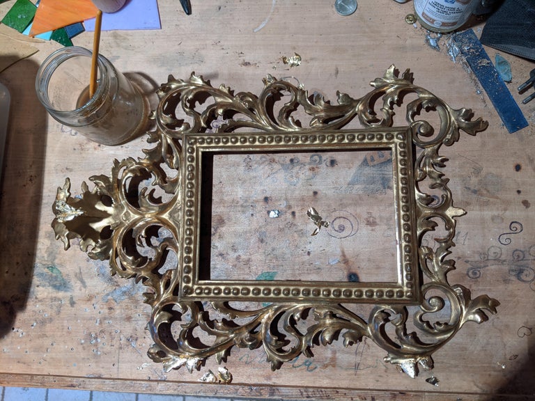 Finely Venetian Carved Frame from the Late 1600s, Finished in Gold Leaf ...