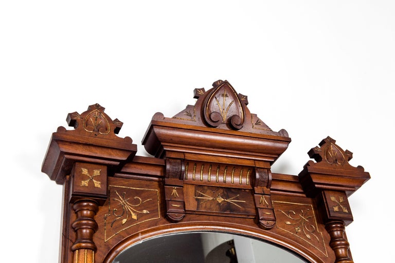 Finely Carved Mahogany Wood Victorian Style Hanging Mirror at 1stDibs ...