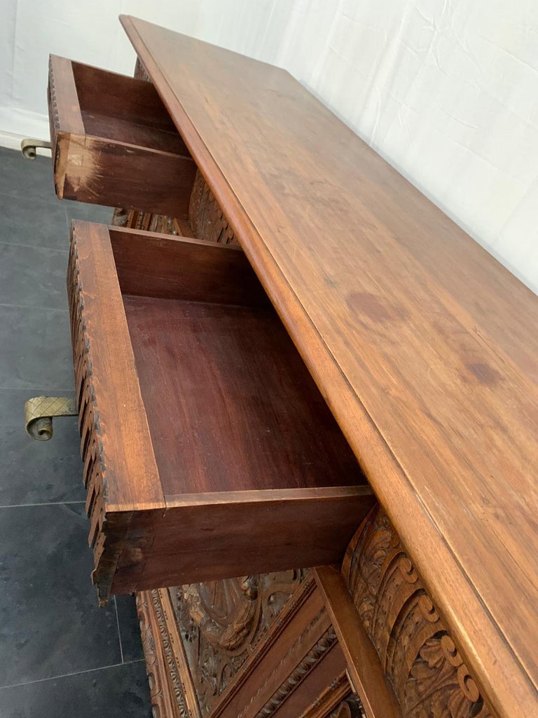 Finely Carved Renaissance Study Set, Late 1800s For Sale at 1stDibs