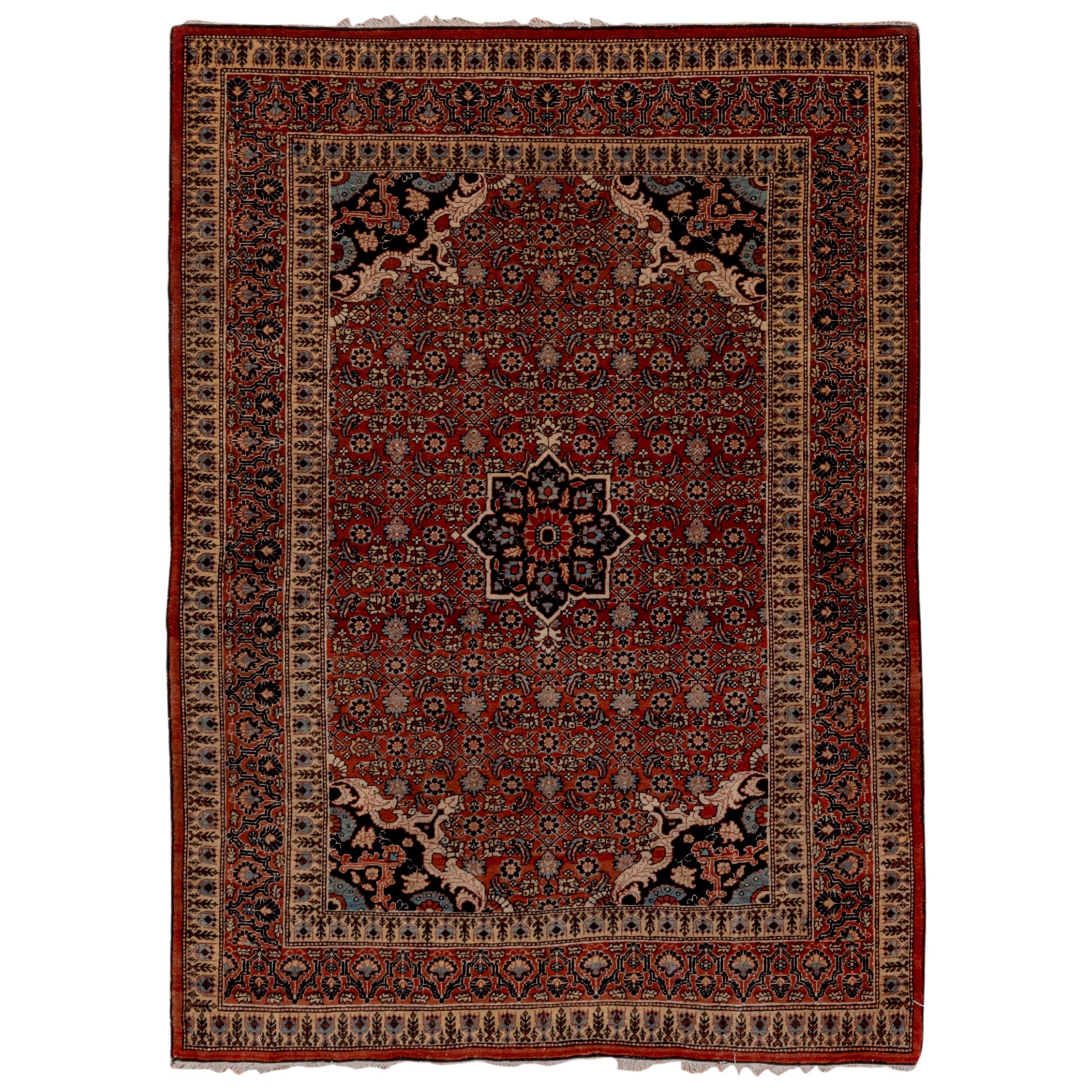 Finely Woven 19th Century Antique Persian Bakhshaiesh Rug in Rust Red ...