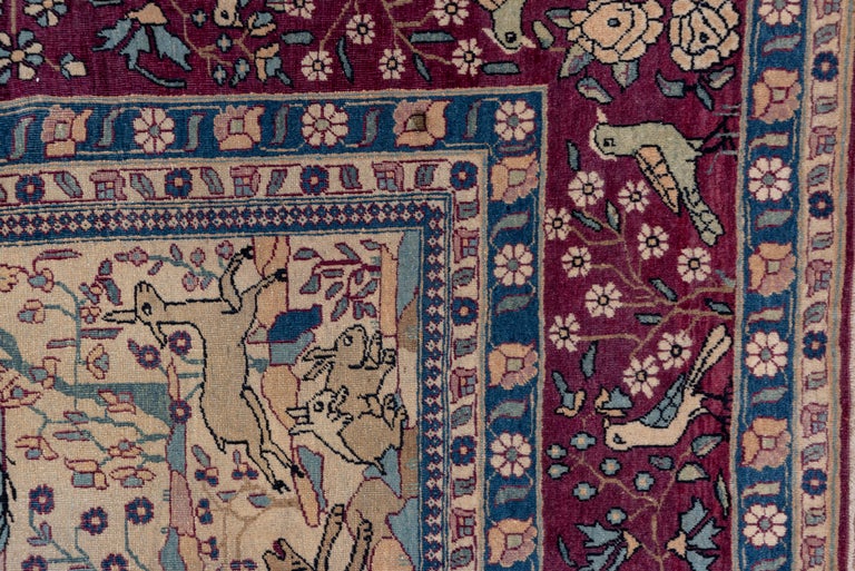 Finely Woven Persian Tehran Rug, Tree of Life Design, Ivory Field For ...