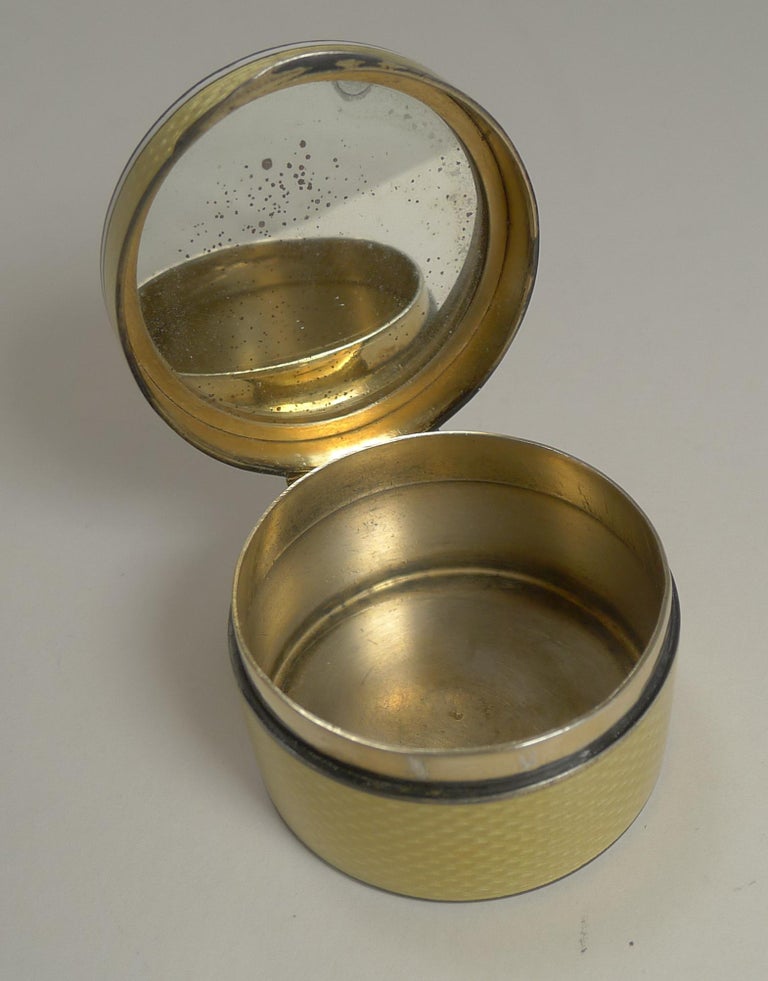 Finest Quality French Silver Gilt and Guilloche Enamel Pill Box, circa ...