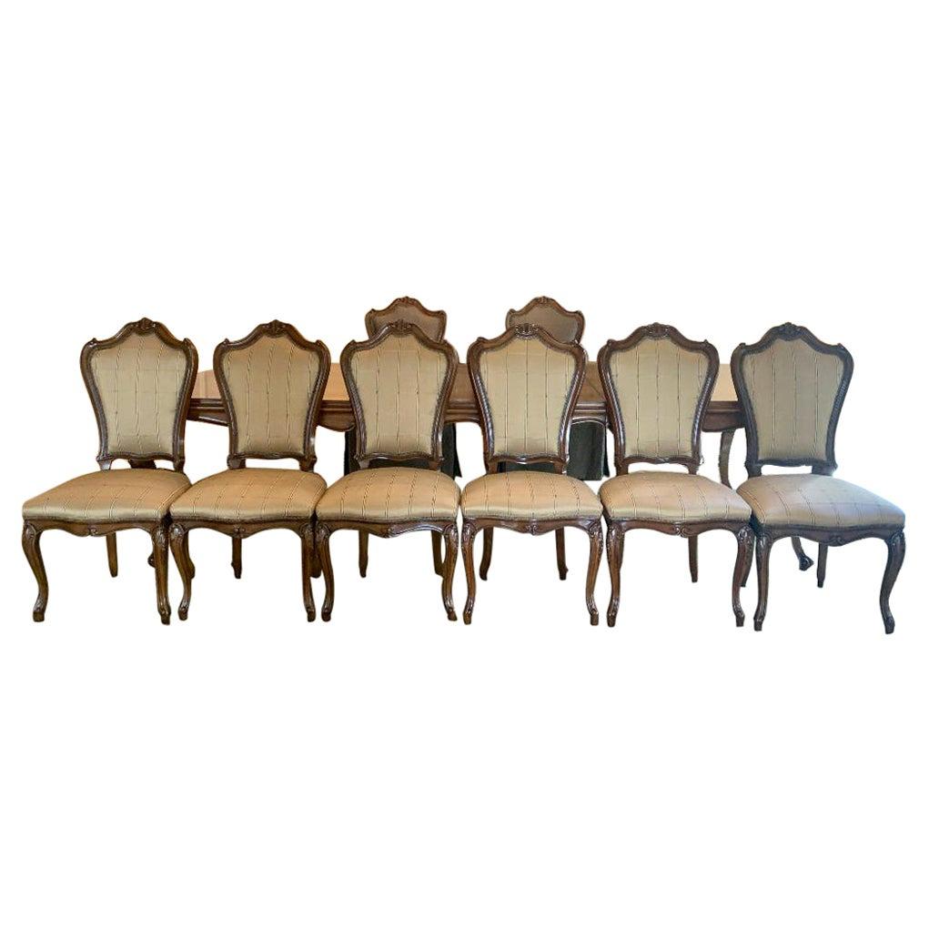 Dining Room Table and Eight Chairs, Bamboo, circa 2000 For Sale at 1stDibs