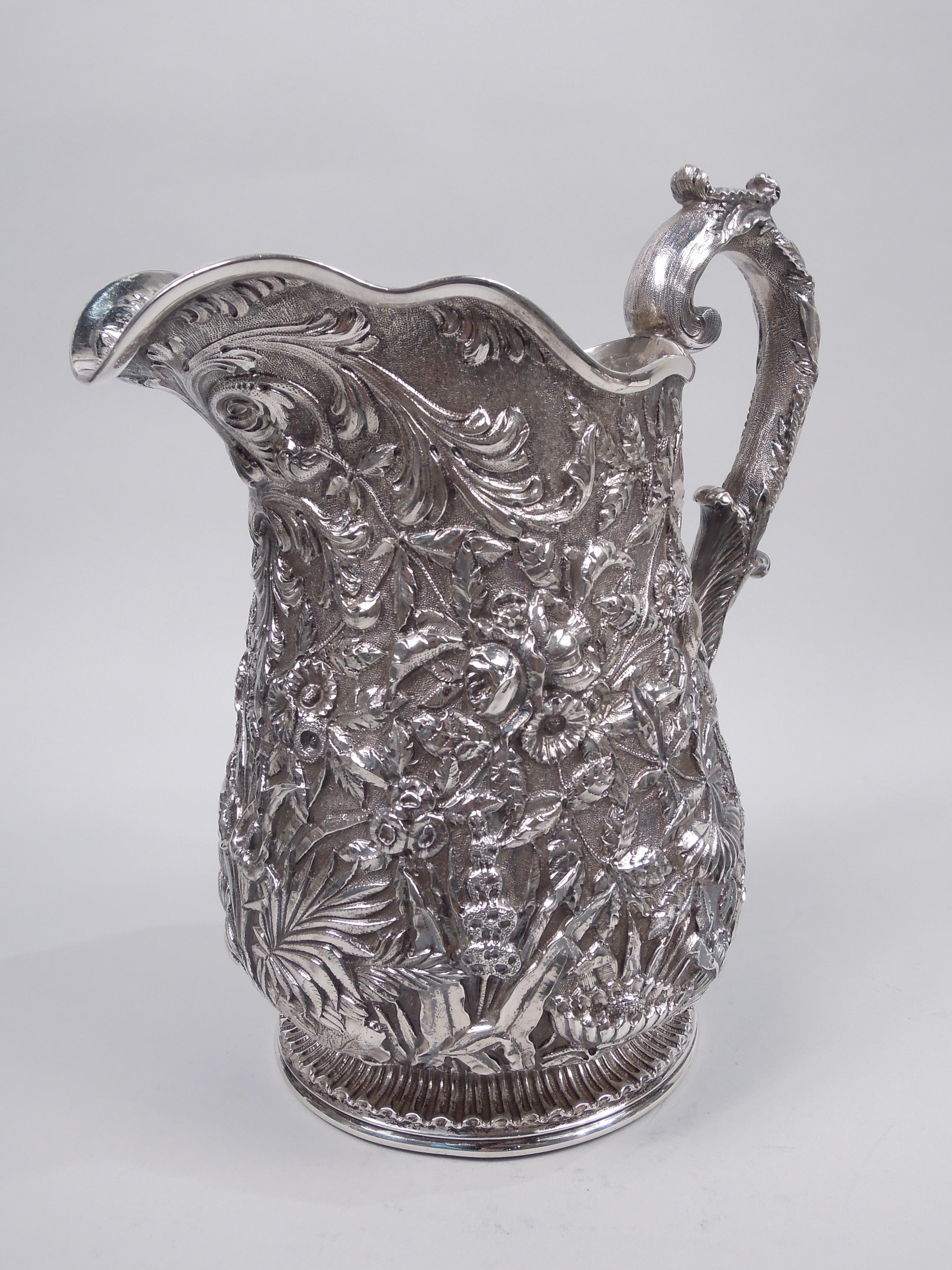 Finest Quality Kirk Baltimore Repousse Silver Water Pitcher For Sale at ...