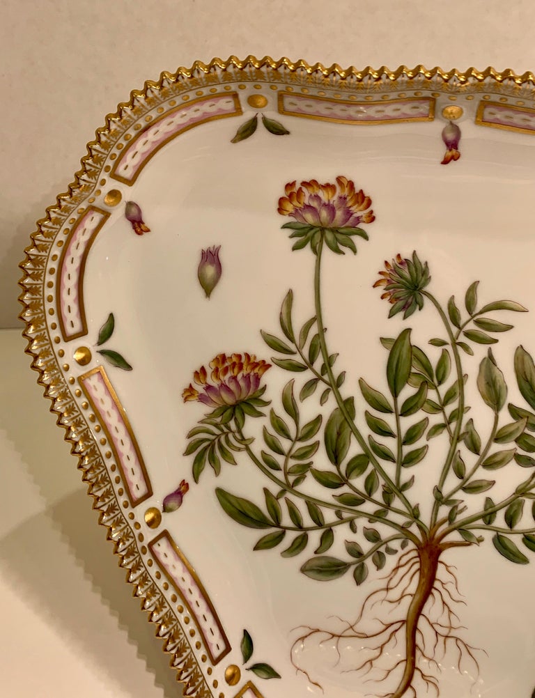 Exquisite Royal Copenhagen Flora Danica Flowers of Denmark Triangular ...