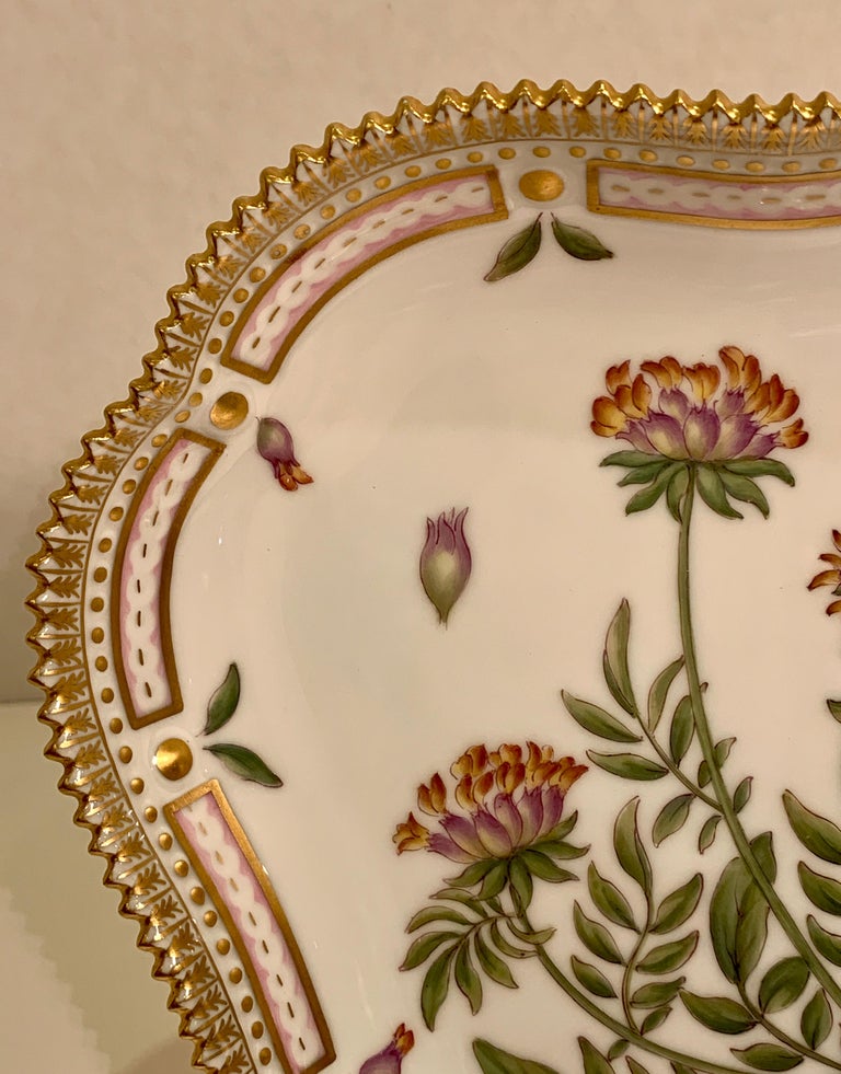 Exquisite Royal Copenhagen Flora Danica Flowers of Denmark Triangular ...