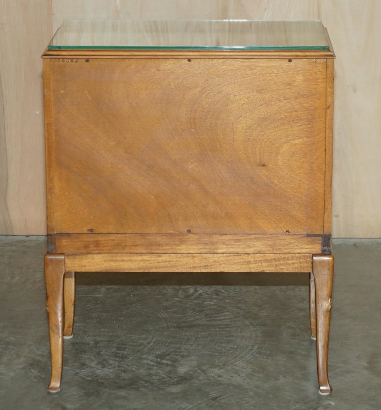 Finest Quality Waring and Gillow Burr Walnut Bedside Table Drawers Part ...