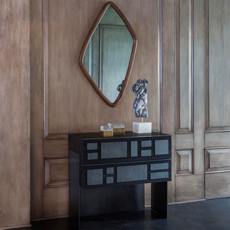 Kelly Wearstler Organic Finley Mirror in Ebonized Walnut For Sale at ...