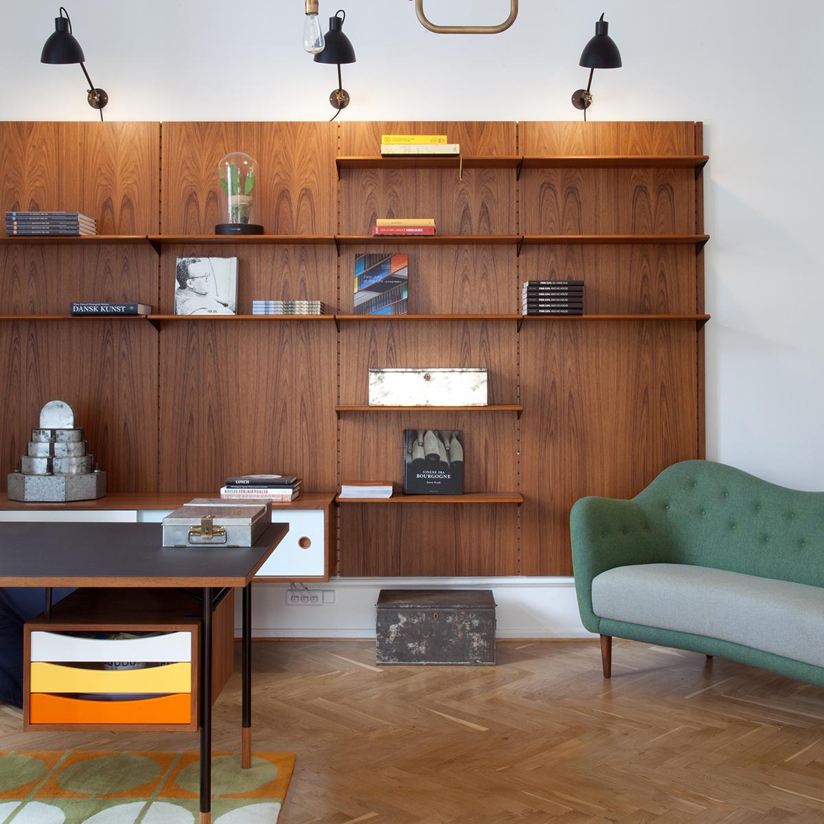 Finn Juhl 46 Sofa Couch Wood and Fabric For Sale at 1stDibs