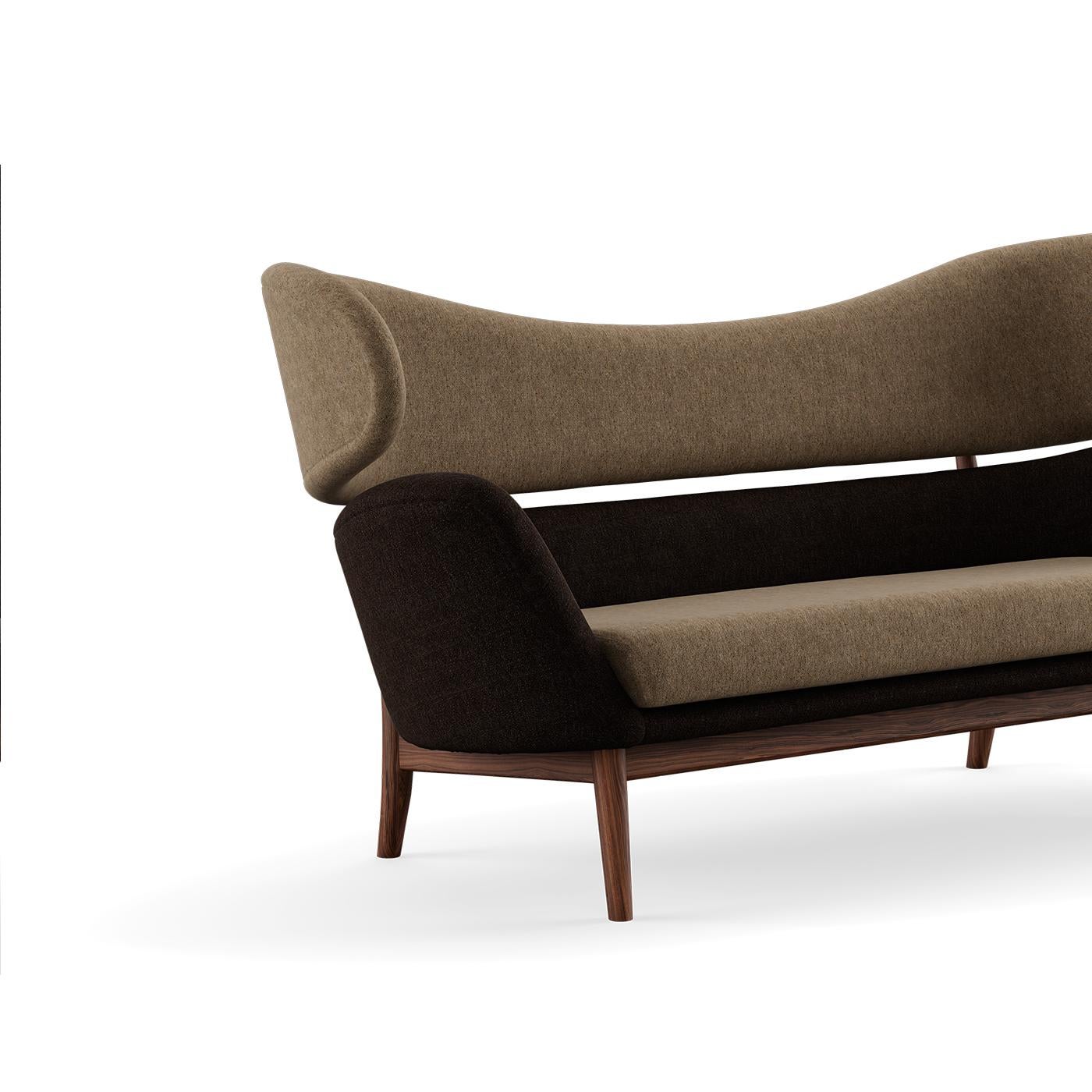 Finn Juhl Baker Sofa Hallingdal 227-376 Walnut For Sale at 1stDibs
