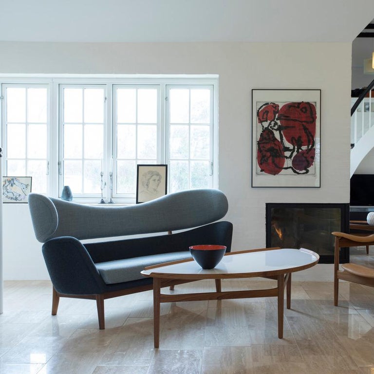 Finn Juhl Baker Sofa, Wood and Fabric by House of Finn Juhl For Sale at 1stDibs