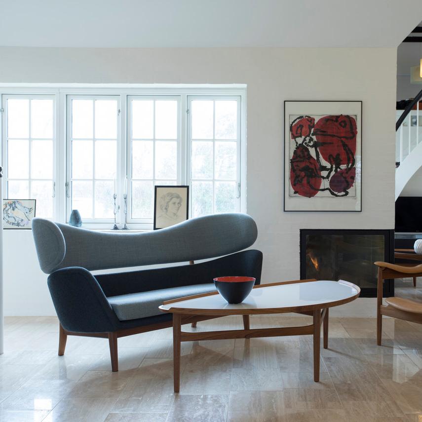 Finn Juhl Baker Sofa, Wood and Fabric by House of Finn Juhl For Sale at ...