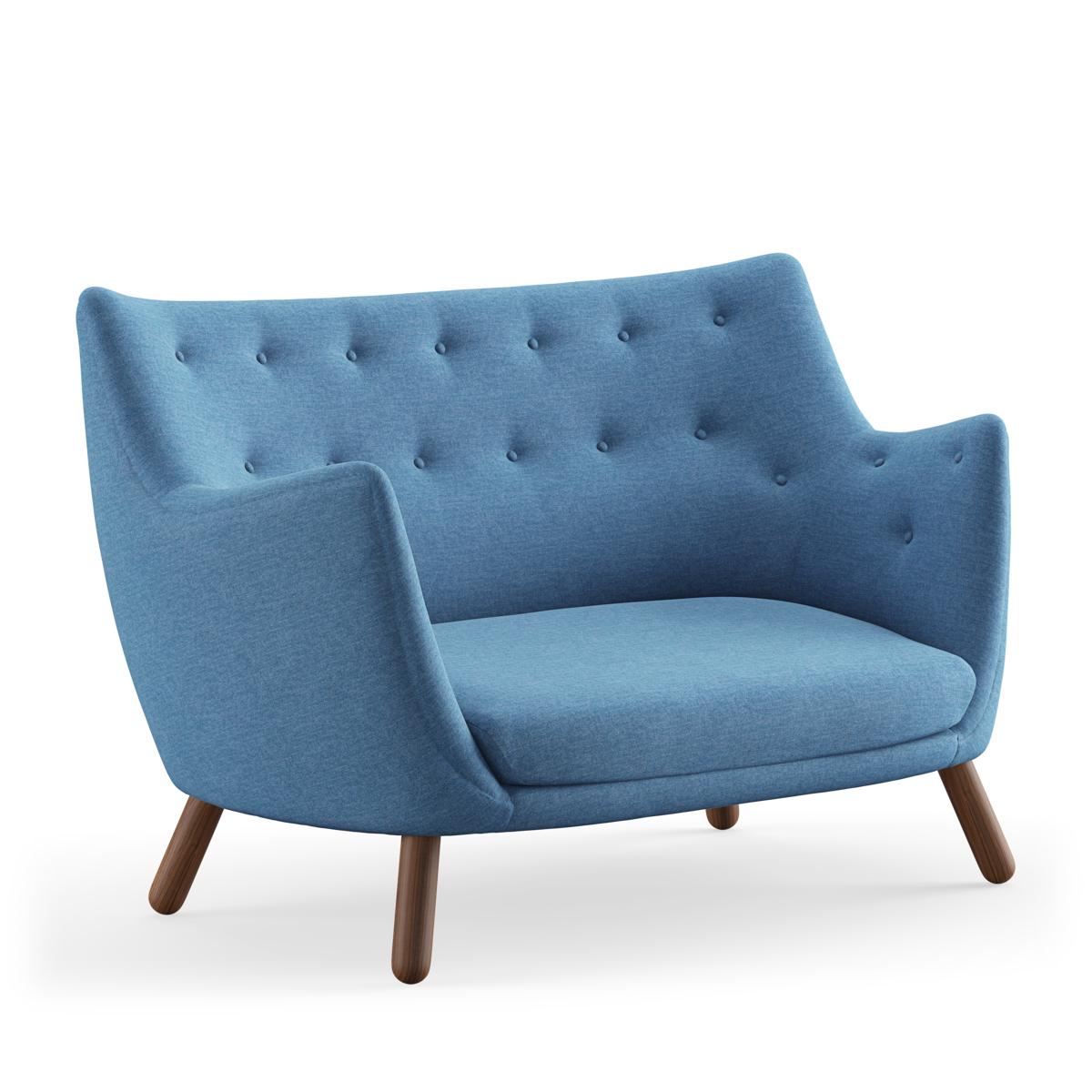 Finn Juhl Blue Poet Sofa by House of Finn Juhl For Sale at 1stDibs