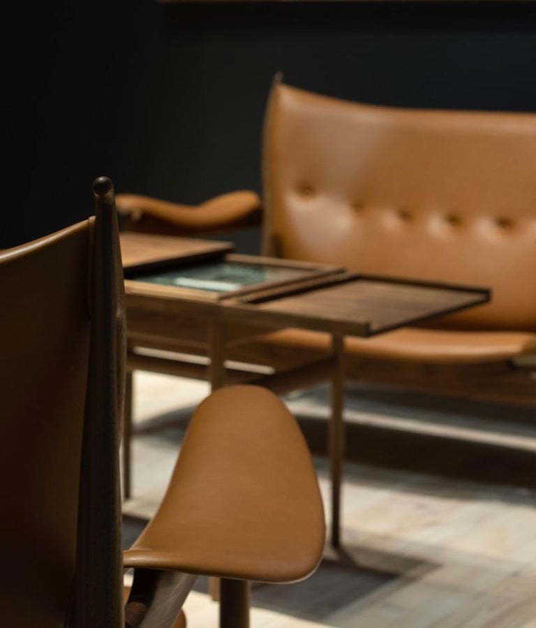 Finn Juhl Chieftain Sofa Couch with Stool in Wood and Leather For Sale ...