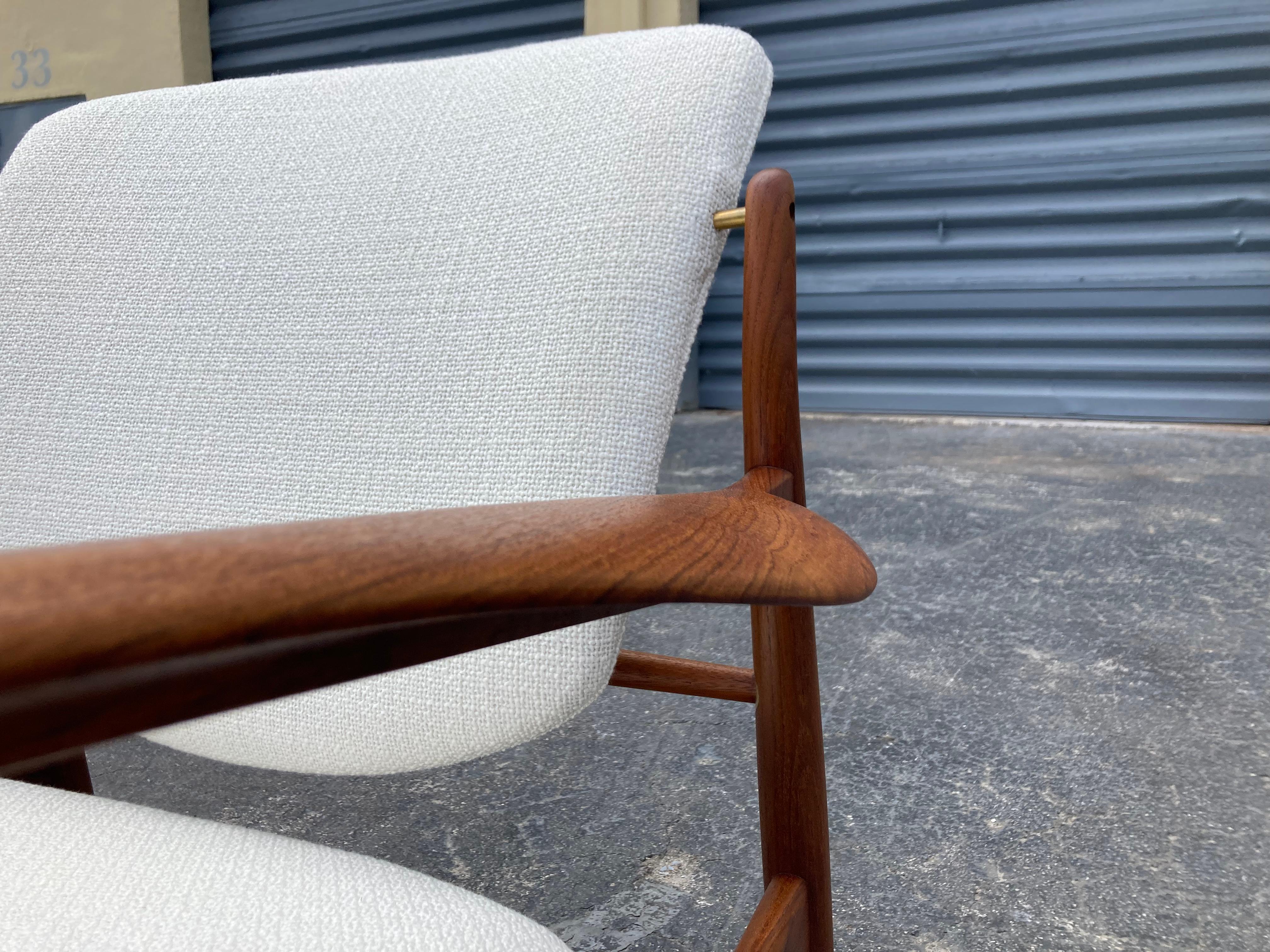 Finn Juhl "FD141" Teak Lounge Chair for France and Son Denmark For Sale ...
