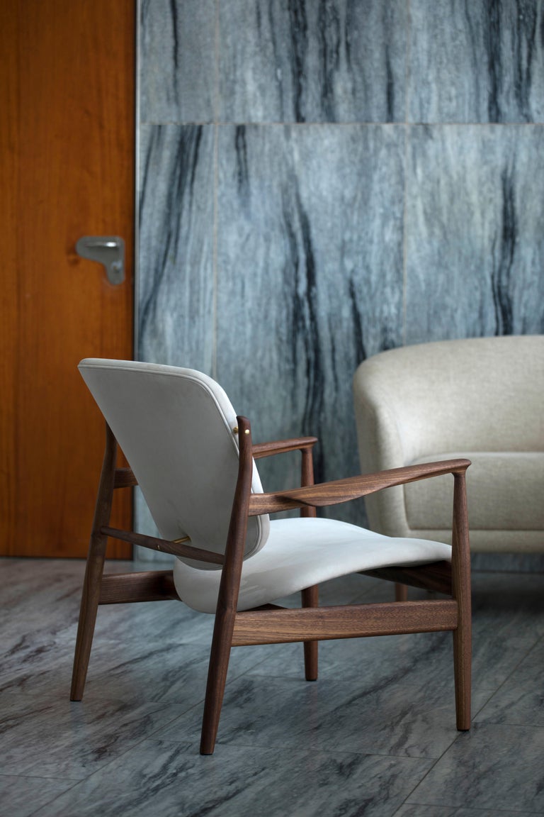 Finn Juhl France Chair in Wood and Fabric For Sale at 1stDibs