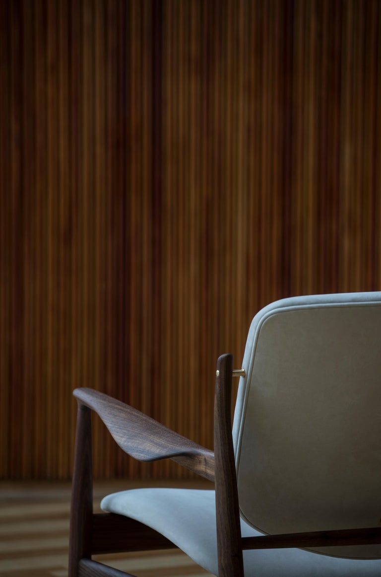 Finn Juhl France Chair in Wood and Fabric For Sale at 1stDibs