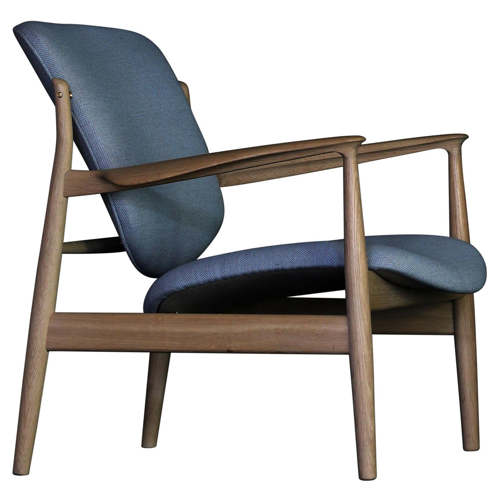 Finn Juhl France Chair in Wood and Leather For Sale at 1stDibs