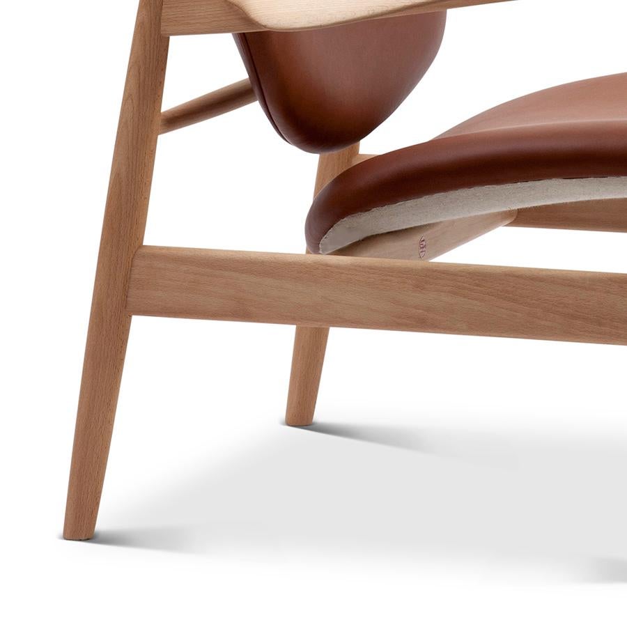 Finn Juhl France Chair in Wood and Leather For Sale at 1stDibs