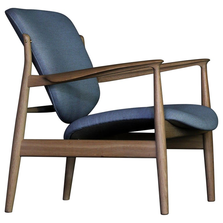Finn Juhl France Chair in Wood and Upholstery For Sale at 1stDibs