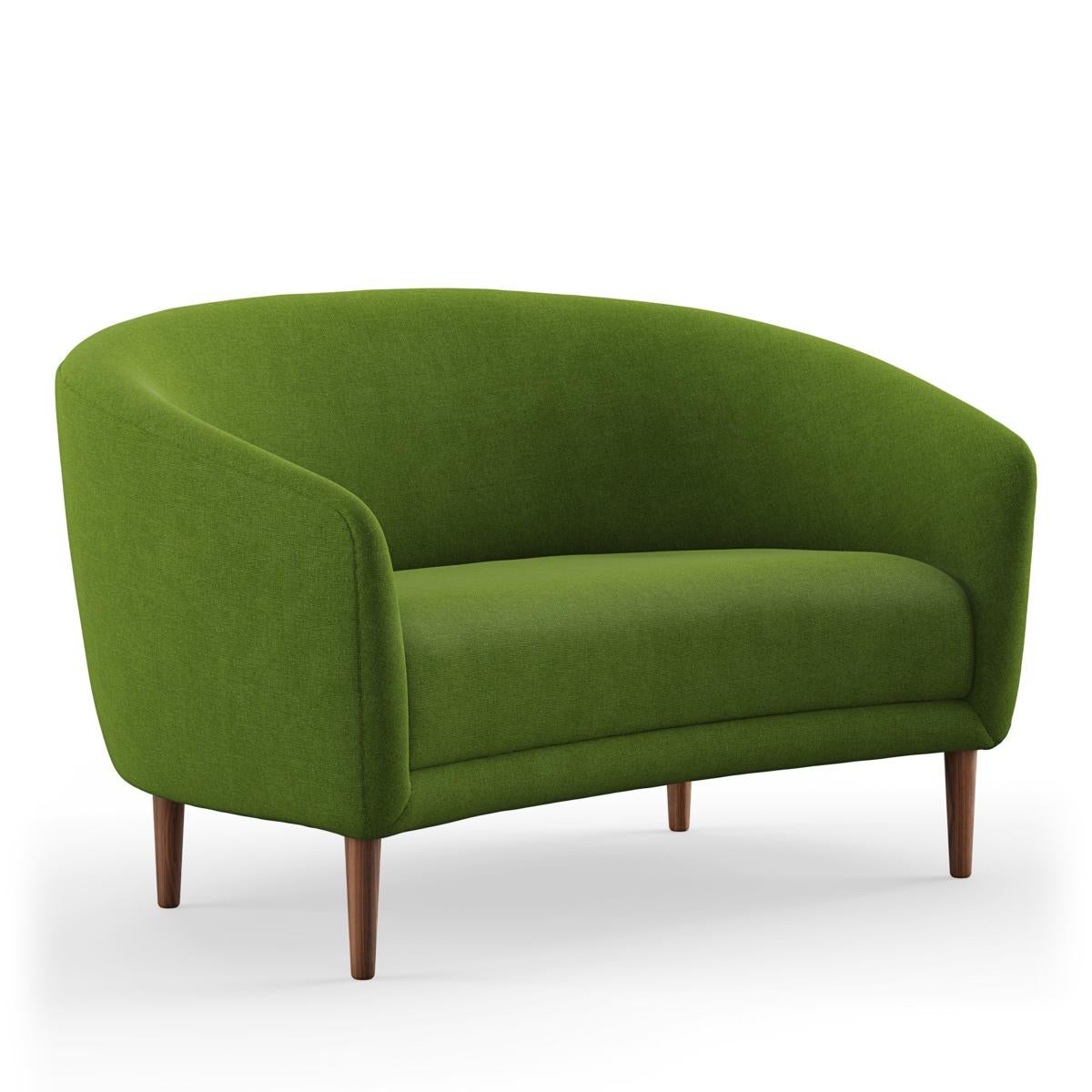 Finn Juhl Little Mother Two-Seat Sofa, Wood and Fabric For Sale at 1stDibs