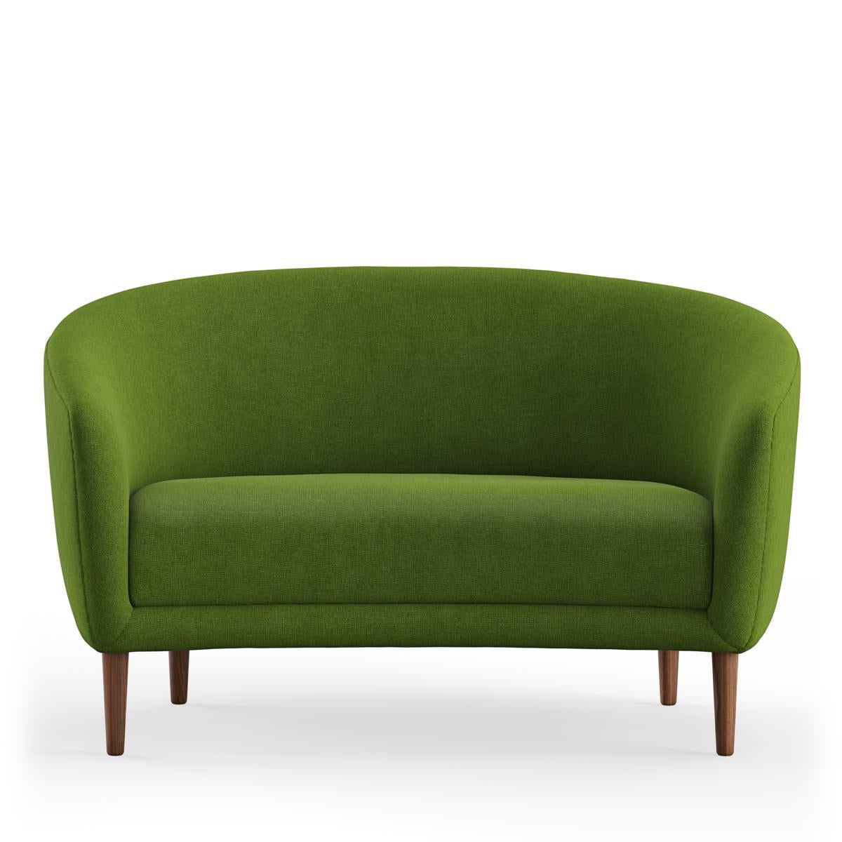 Finn Juhl Little Mother Two-Seat Sofa, Wood and Fabric For Sale at 1stDibs