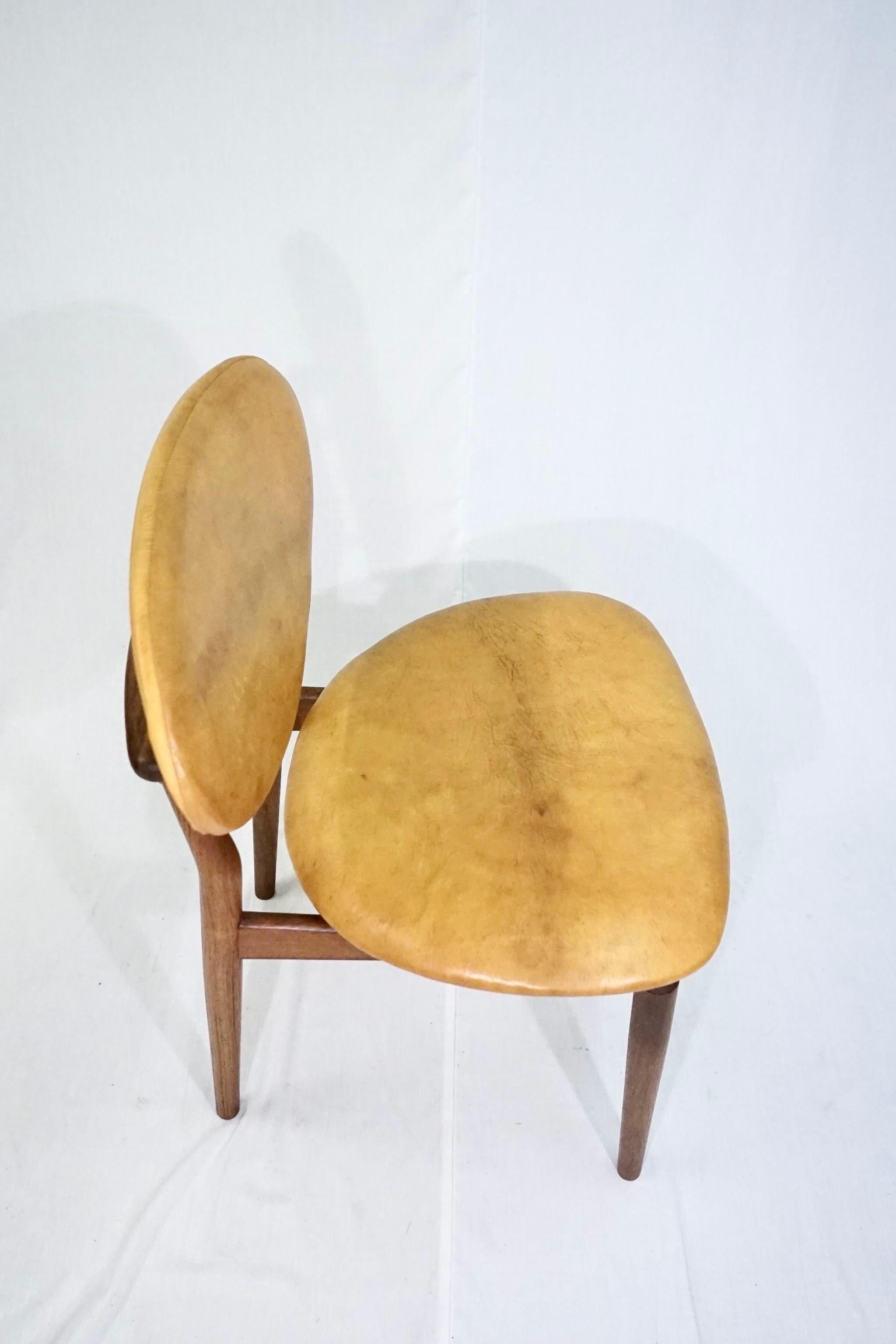 Finn Juhl Model FJ55 in Solid Teak Manufactured by Niels Vodder at 1stDibs