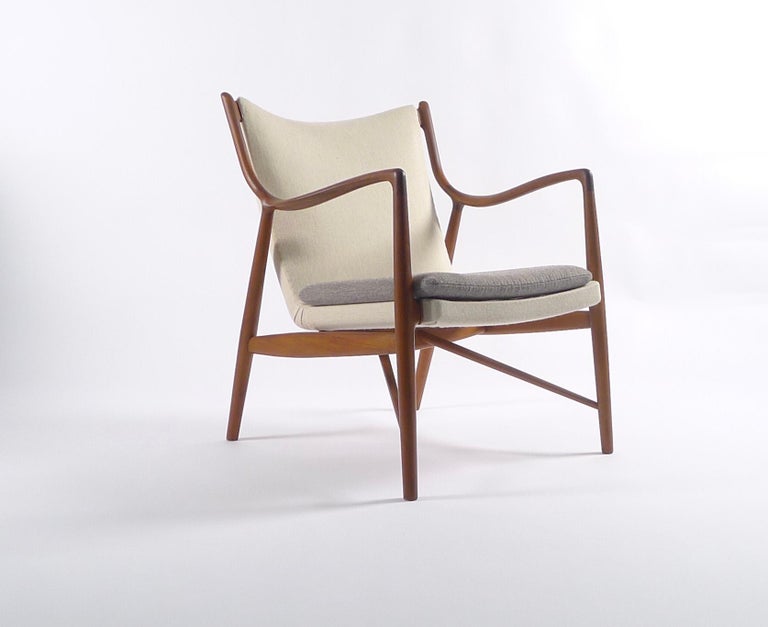 Finn Juhl NV45 Teak Armchair, Original Example Made by Niels Vodder ...