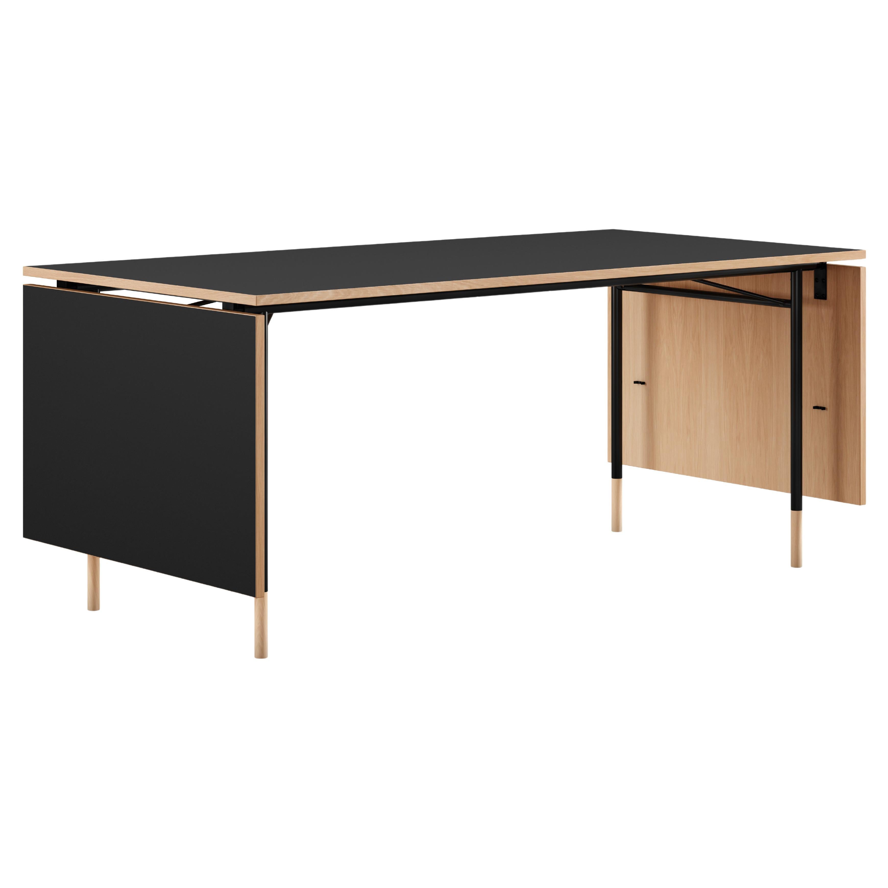 Finn Juhl Nyhavn Dining Table with Two Drop Leaves, Lino and Wood For ...