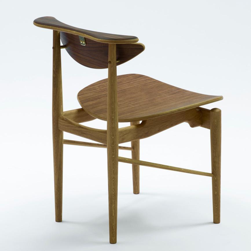 Finn Juhl Reading Chair Veneer Seat Wood For Sale at 1stDibs