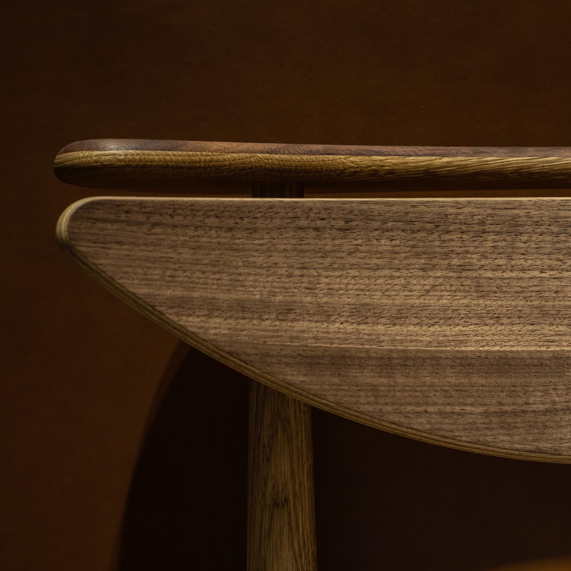 Finn Juhl Reading Chair Veneer Seat Wood For Sale at 1stDibs