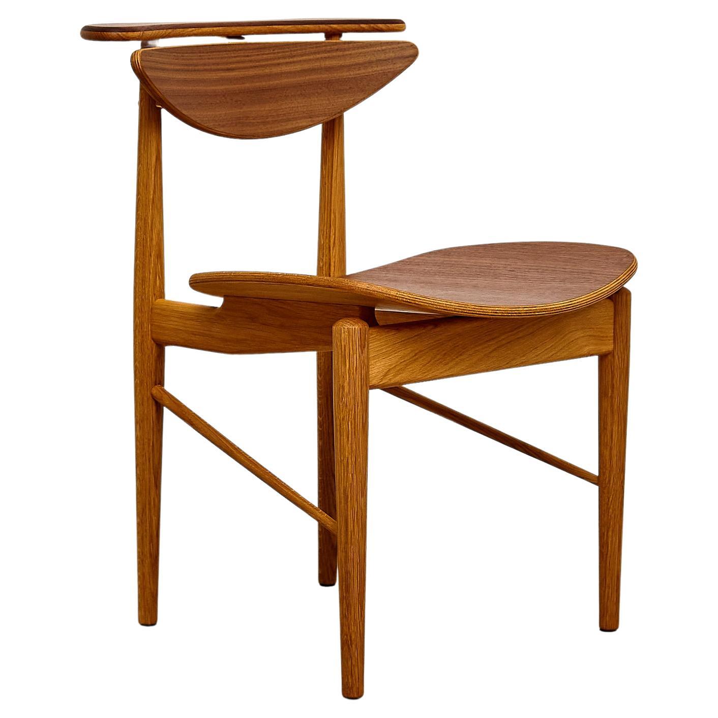 Finn Juhl Reading Chair, Veneer Seat Wood For Sale at 1stDibs