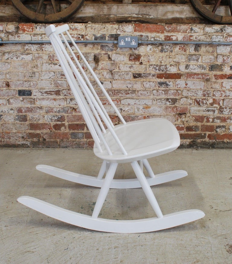 Finnish Mademoiselle Rocking Chair by Ilmari Tapiovaara For Sale at 1stDibs