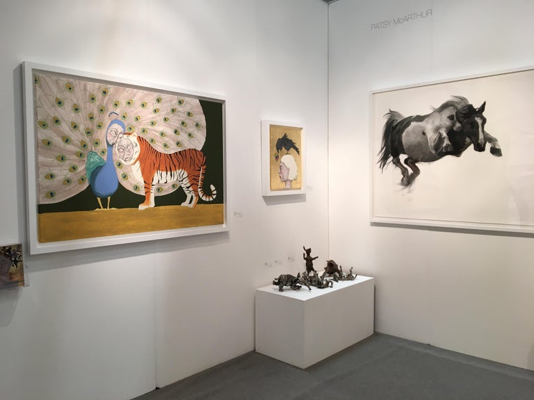 Fiona Morley - Love Is, abstract wire and oil on canvas painting, with ...